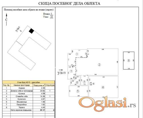 Lux stan 2.0 -Beograd na vodi 57.17m2 ID#1792