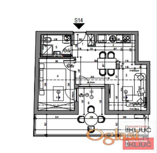 CENTAR-PEŠAČKA ZONA, 52 m2, Dvosoban sa pdv