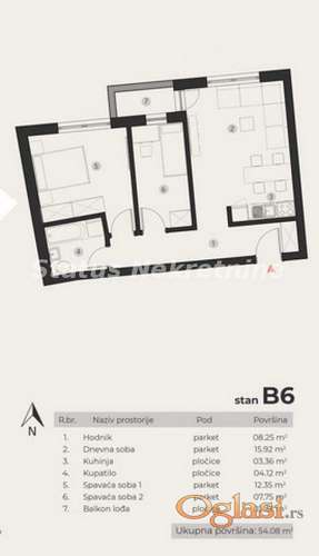 Podbara-direktna prodaja-Trosoban stan 54 m2 na poželjnoj top lokaciji-mogućnost povrata PDV-a-065/385 8880