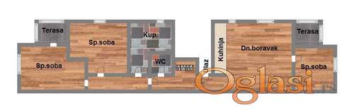 Troiposoban stan u izgradnji 82m2