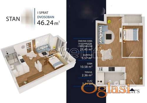 NOVI SAD - KLISA - 46.00 m2