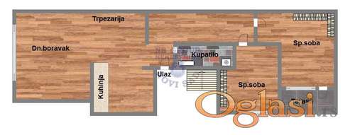 Trosoban stan u Petrovaradinu,75m2