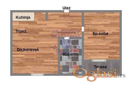 Mišeluk, 1.5 jednoiposoban, 35 m²