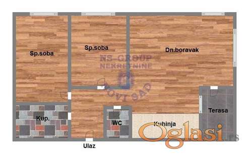 Trosoban odličnog rasporeda!!