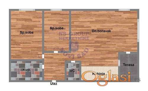 Trosoban stan 60m2 kod Instituta Sremska Kamenica.