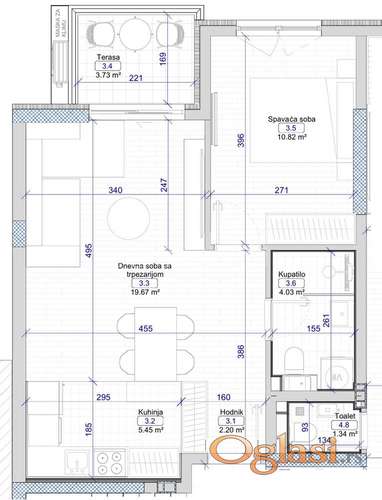 NOVI SAD - TELEP JUŽNI - 45.00 m2