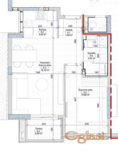 NOVI SAD - TELEP JUŽNI - 42.00 m2