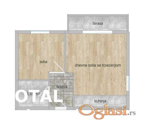 Stan NOVI SAD,SAJLOVO - 43 m2 86540 €, ID: 1101894