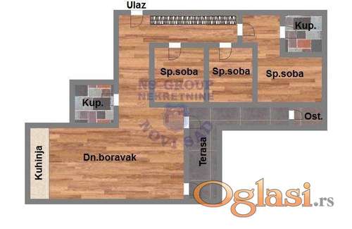 Četvorosoban 109m2 Podbara