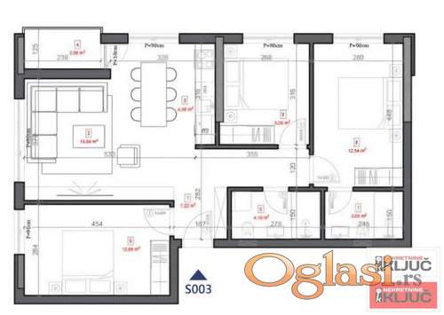 SREMSKA KAMENICA, 74m2, Trosoban sa pdv. Izgradnja, Renomiran investitor