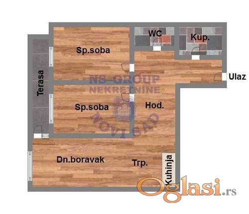 Trosoban stan 65m2 Stari Majur, Petrovaradin