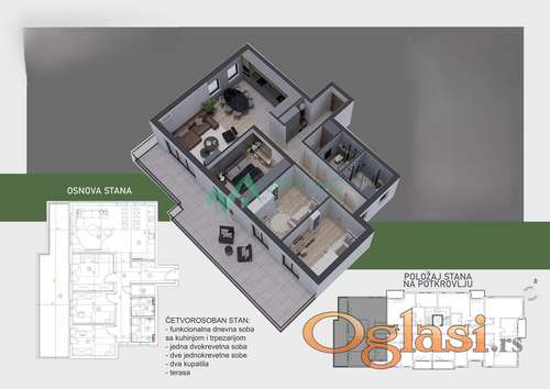 PETROVARADIN-TOP LOKACIJA-NOVOGRADNJA-LUKSUZAN ČETVOROSOBAN STAN