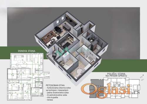 PETROVARADIN-TOP LOKACIJA-NOVOGRADNJA-LUKSUZAN PETOSOBAN STAN
