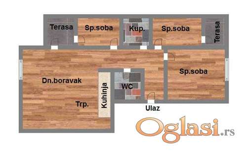 Cetvorosoban,odlican,Veternik