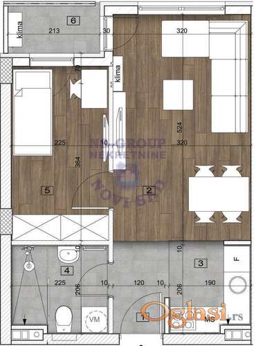 Jednoiposoban stan u izgradnji 38m2.
