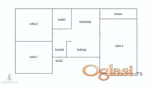 Odličan, svetao 3.0 stan u većem kompleksu zgrada ID#1030