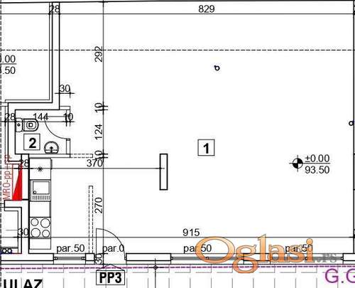 Dvosoban lux stan sa dvorištem od 30m2 ID#1053