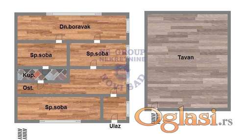 95m2 - Ulaz u Veternik - stan u kući