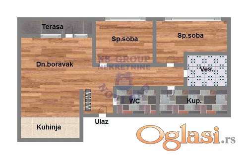 Trosoban 66m2 Bulevar patrijarha Pavla