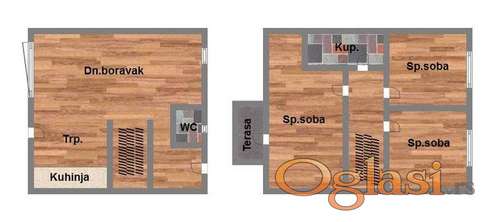 Četvorosoban stan 101m2-Veternik