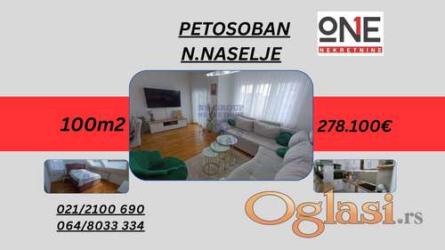 Predstavljamo vam luksuzan petosoban duplex od 100m2u lepom i mirnom delu Novog Naselja.