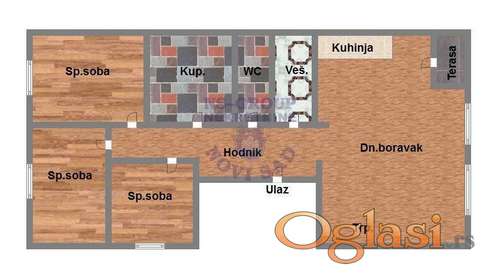 Četvorosoban 98m2 Sremska Kamenica, Novo Selo