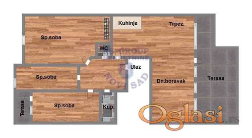 Četvorosoban 83m2 Veternik