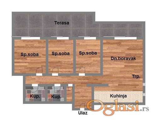 Četvorosoban stan 119m2 Petrovaradin