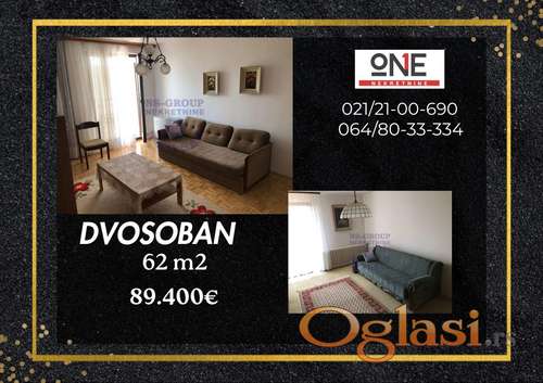 Predstavljamo Vam samo par kilometara od Novog Sada odličan dvosoban stan.