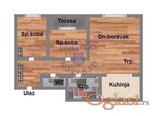 Trosoban stan u izgradnji na Petrovaradinu