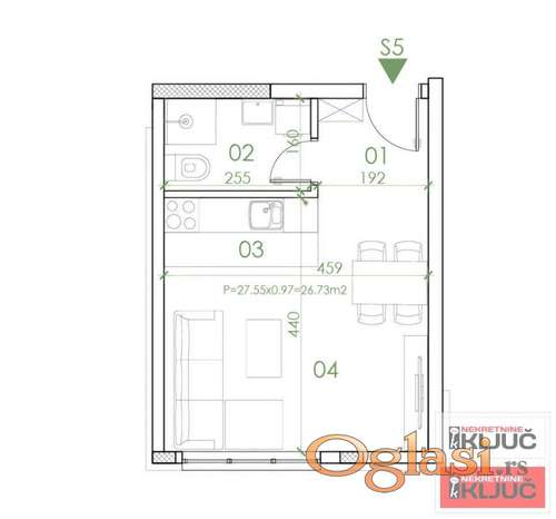 TELEP, 27m2, Garsonjera sa pdv, Izgradnja