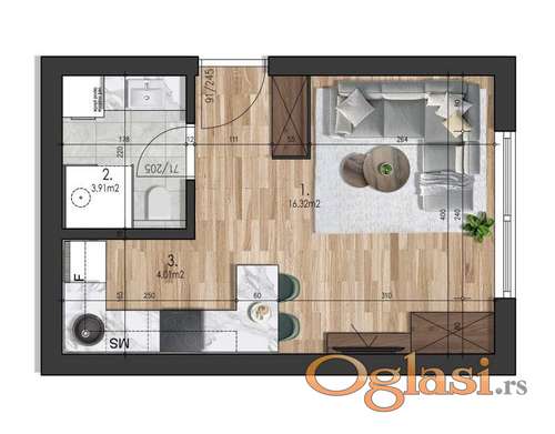 Stan NOVI SAD,TELEP,kv: 24, € 64890, ID: 1019176