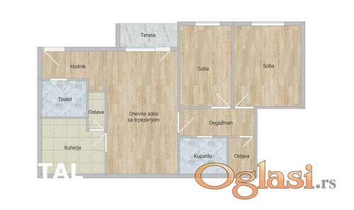 Stan NOVI SAD,CENTAR - 65 m2 181550 €, ID: 1101172