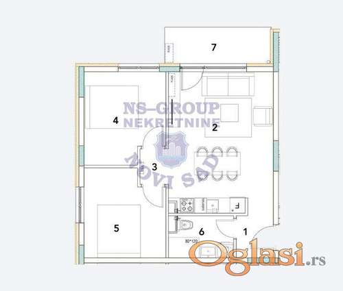 Trosoban 58m2 Vrdnik