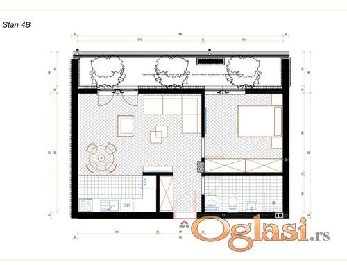 Sr.Kamenica dvosoban stan 45,5m2 top lokacija HITNO!