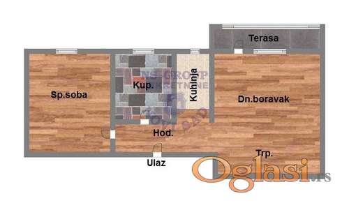 Jednoiposoban stan na Adicama,40m2