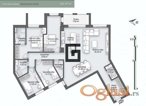 Luksuzan 5.0 stan-King's Circle-Kralja Milutina ID#1738