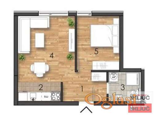 TELEP, 41m2, Dvosoban sa pdv, Renomiran investitor