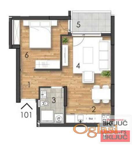 TELEP, 41m2, Dvosoban sa pdv, Renomiran investitor