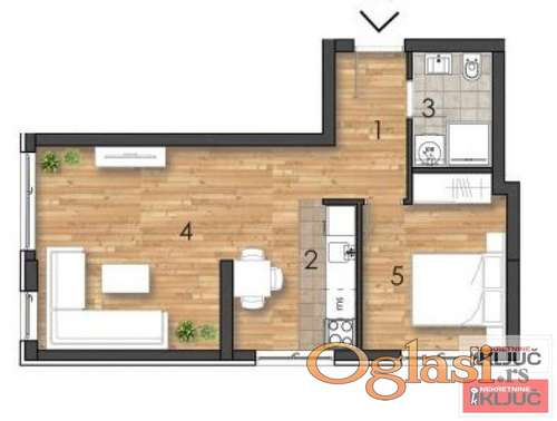 TELEP, 44m2, Dvosoban sa pdv, Renomiran investitor