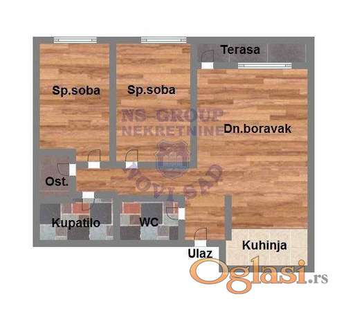 Trosoban 64m2 Bulevar patrijarha Pavla