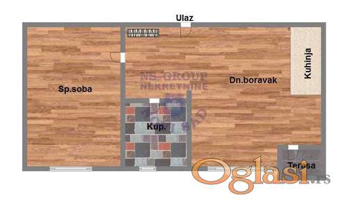 Dvosoban, 40m2 Telep