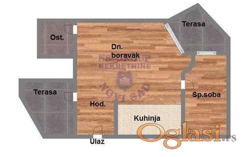 Dvosoban, 37m2, Socijalno