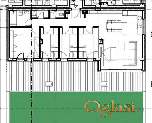 Troiposoban stan u porodičnom stambenom objektu u novogradnji sa PDV-om, Pantelej ID#5639