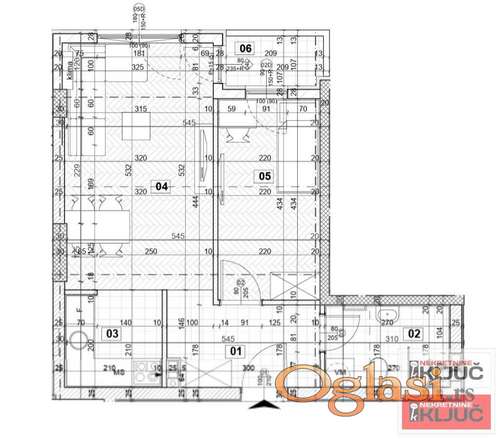 DETELINARA, 43m2, Dvosoban sa pdv