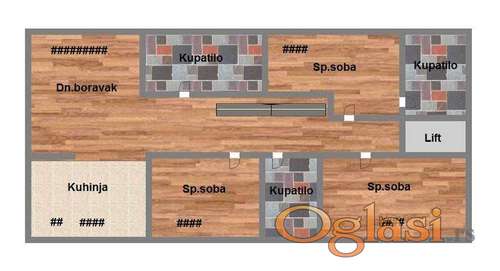 Četvorosoban 169m2 Grbavica