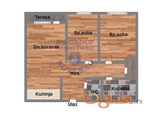 Trosoban 63m2 Bulevar patrijarha Pavla