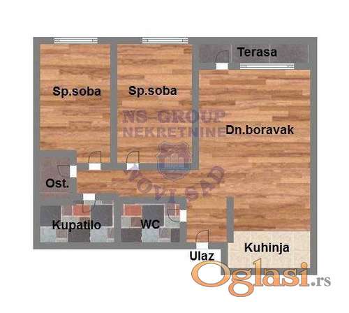 Trosoban 64m2 Bulevar patrijarha Pavla