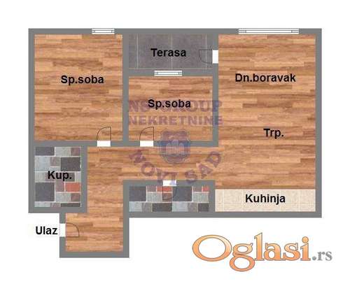 Trosoban - 66m2 - PDV!