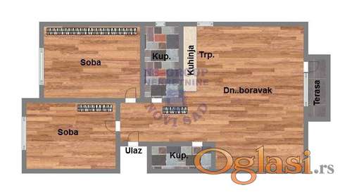 Trosoban 70m2 Sajlovo